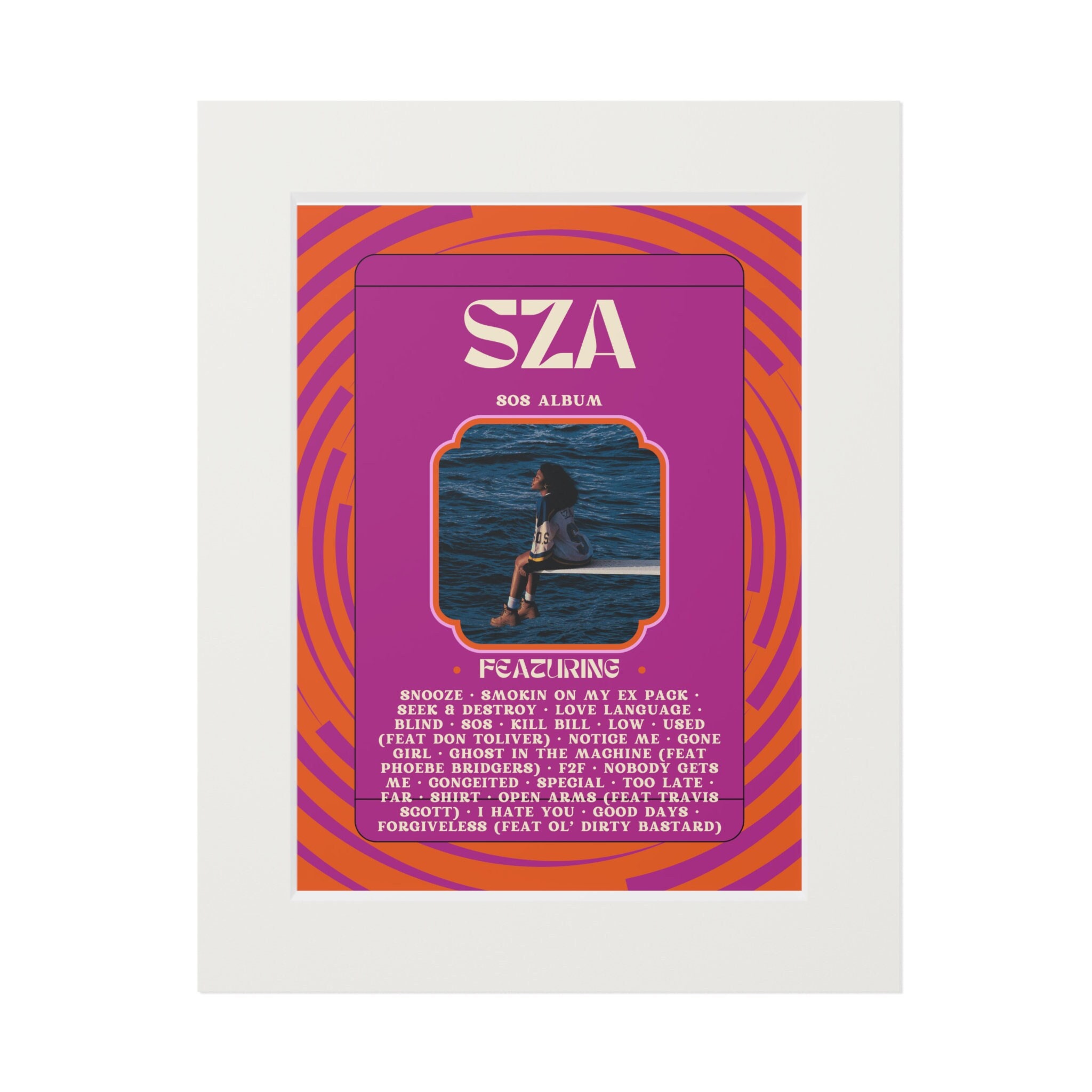 Sza SOS Album Digital Poster Print, Vintage Abstract Sza Print, Cute ...