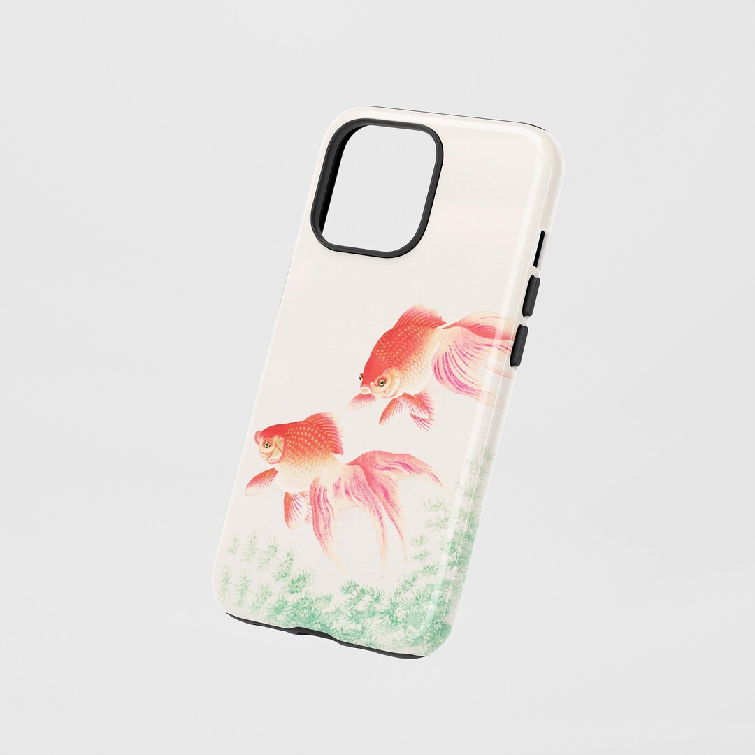Japanese Goldfish Art Phone Case: Dual Layer Protection - Etsy