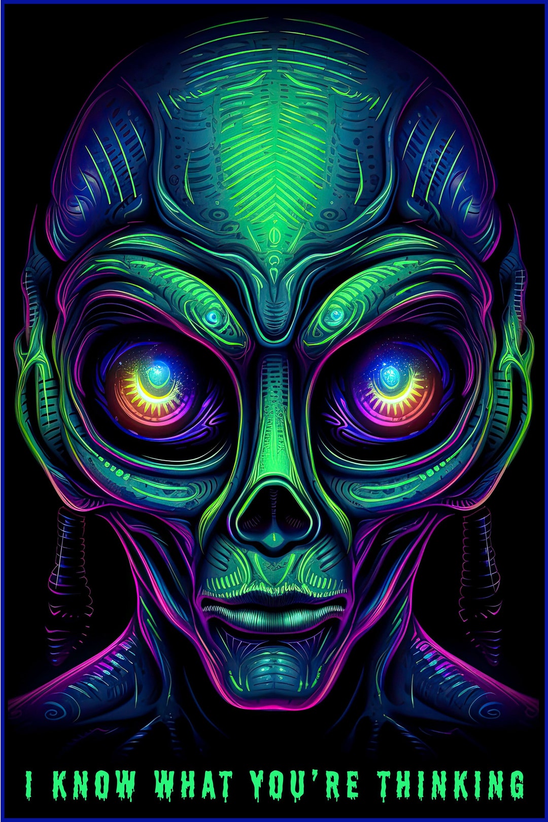 I Know What You're Thinking - Alien Head Collection Series, Scary ...