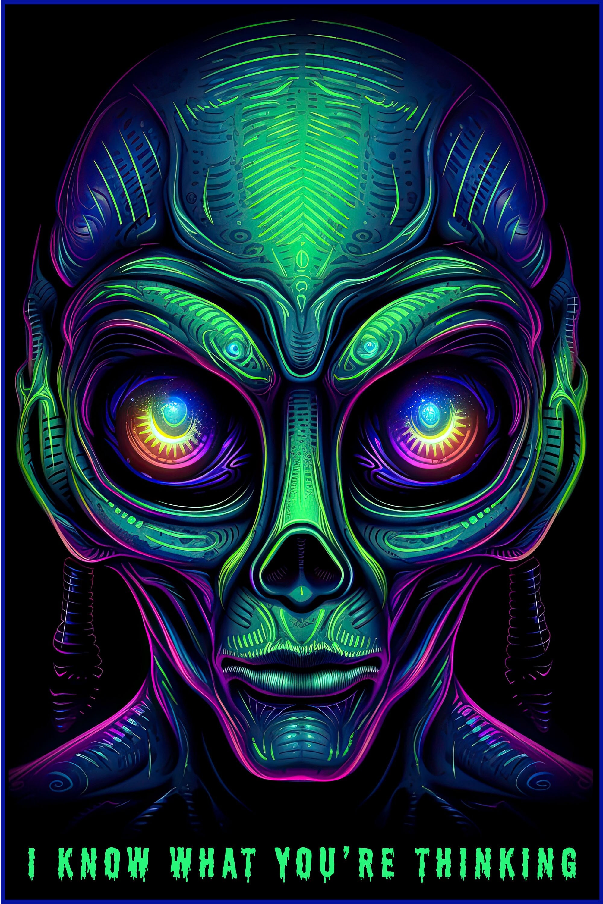I Know What You're Thinking - Alien Head Collection Series, Scary ...