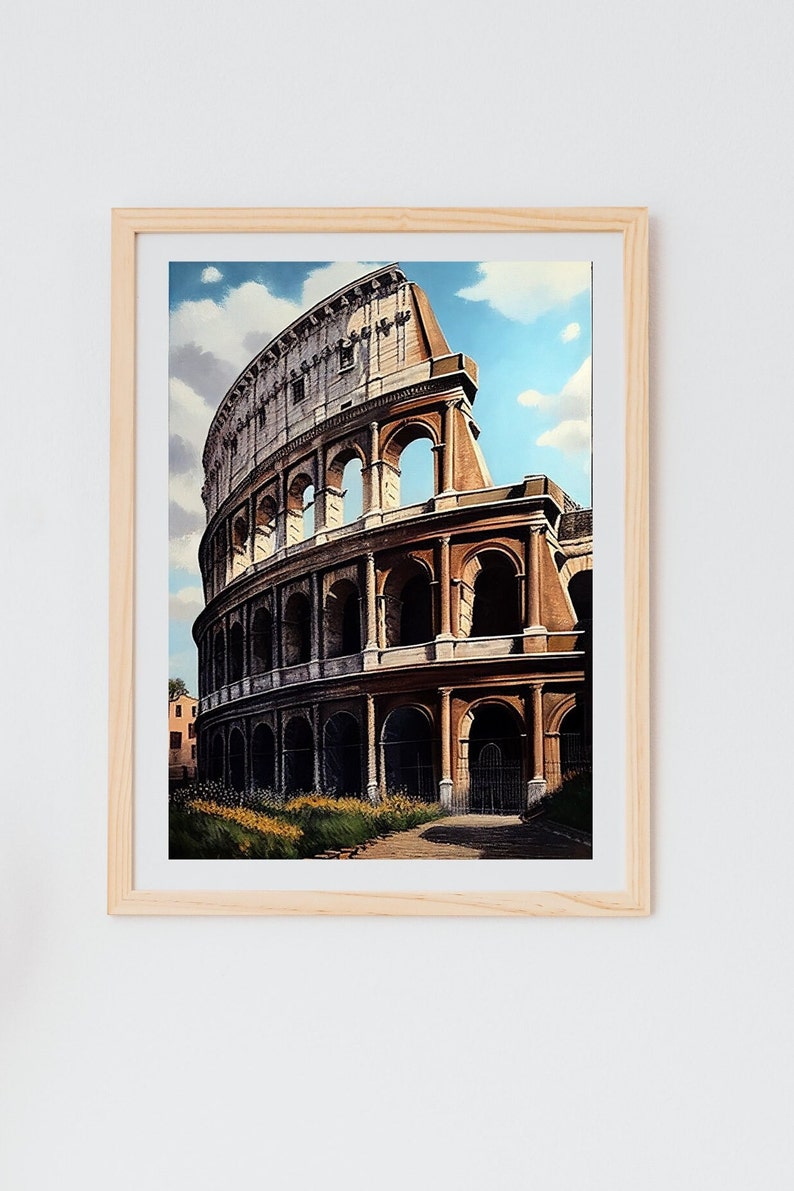 Ancient Colosseum of Rome Oil Painting Architecture Art - Etsy