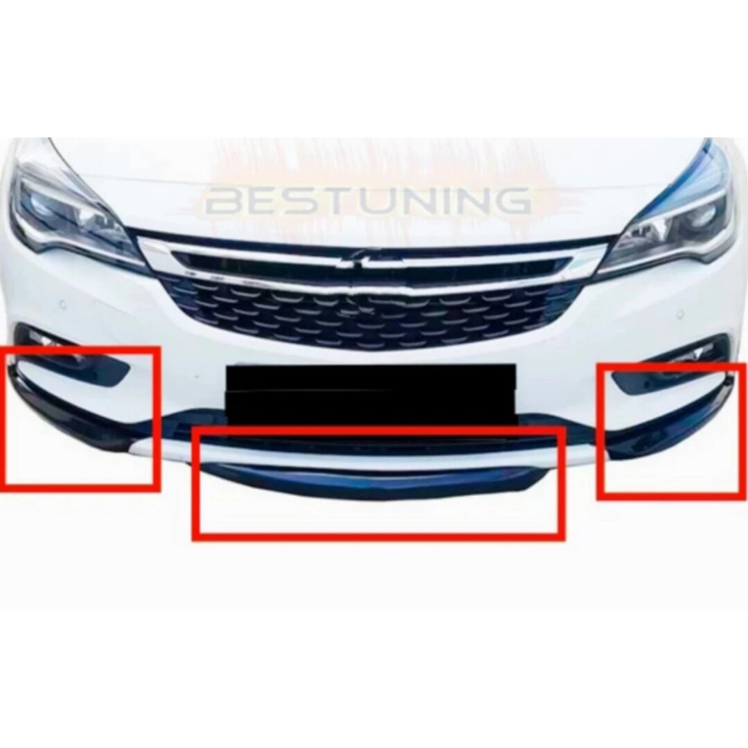 Front Bumper Flap for Vauxhall Opel Astra K 2015 2021 3pcs Splitter ...