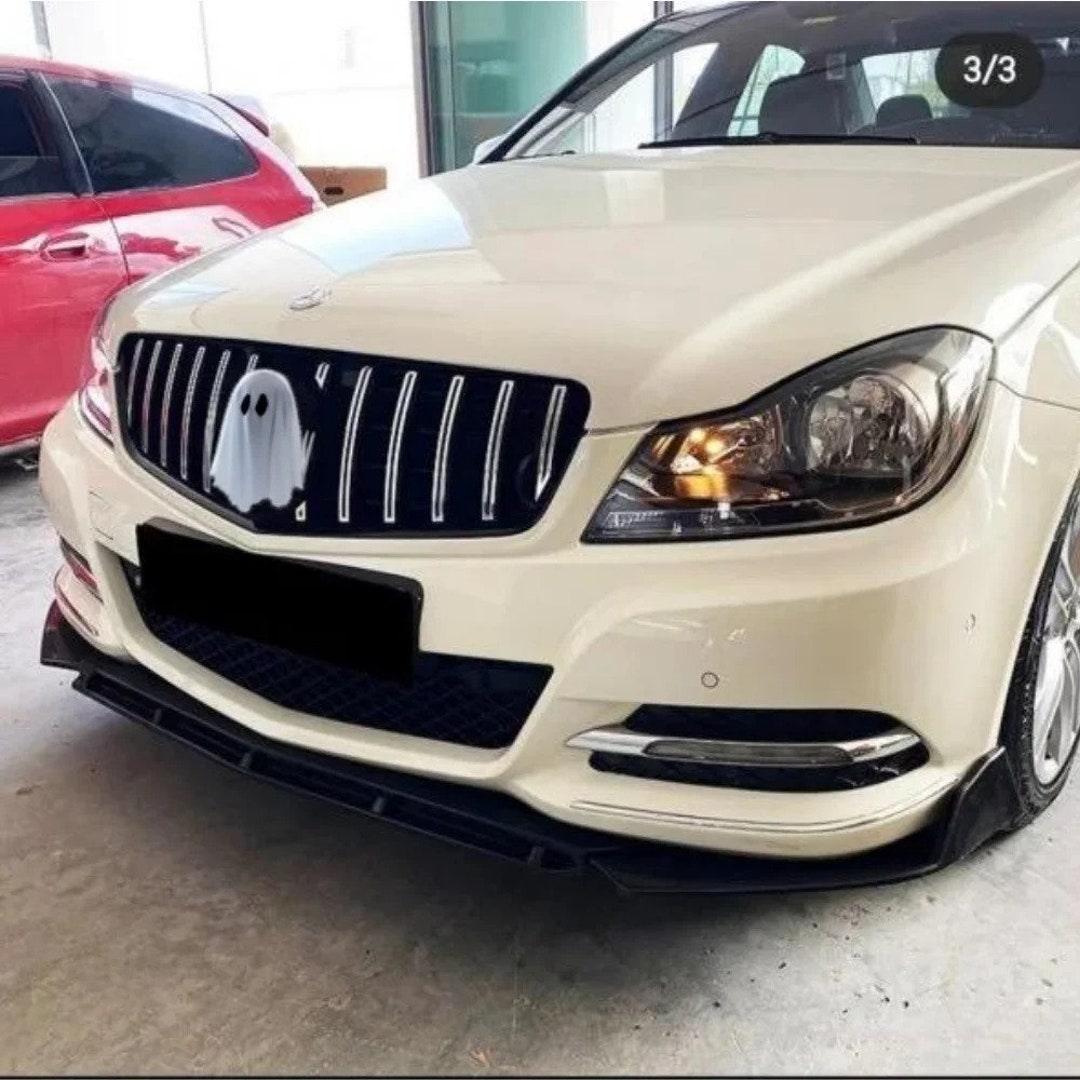 For Mercedes C180 C200 Brabus Model Front Bumper Lip Body Kit Car ...