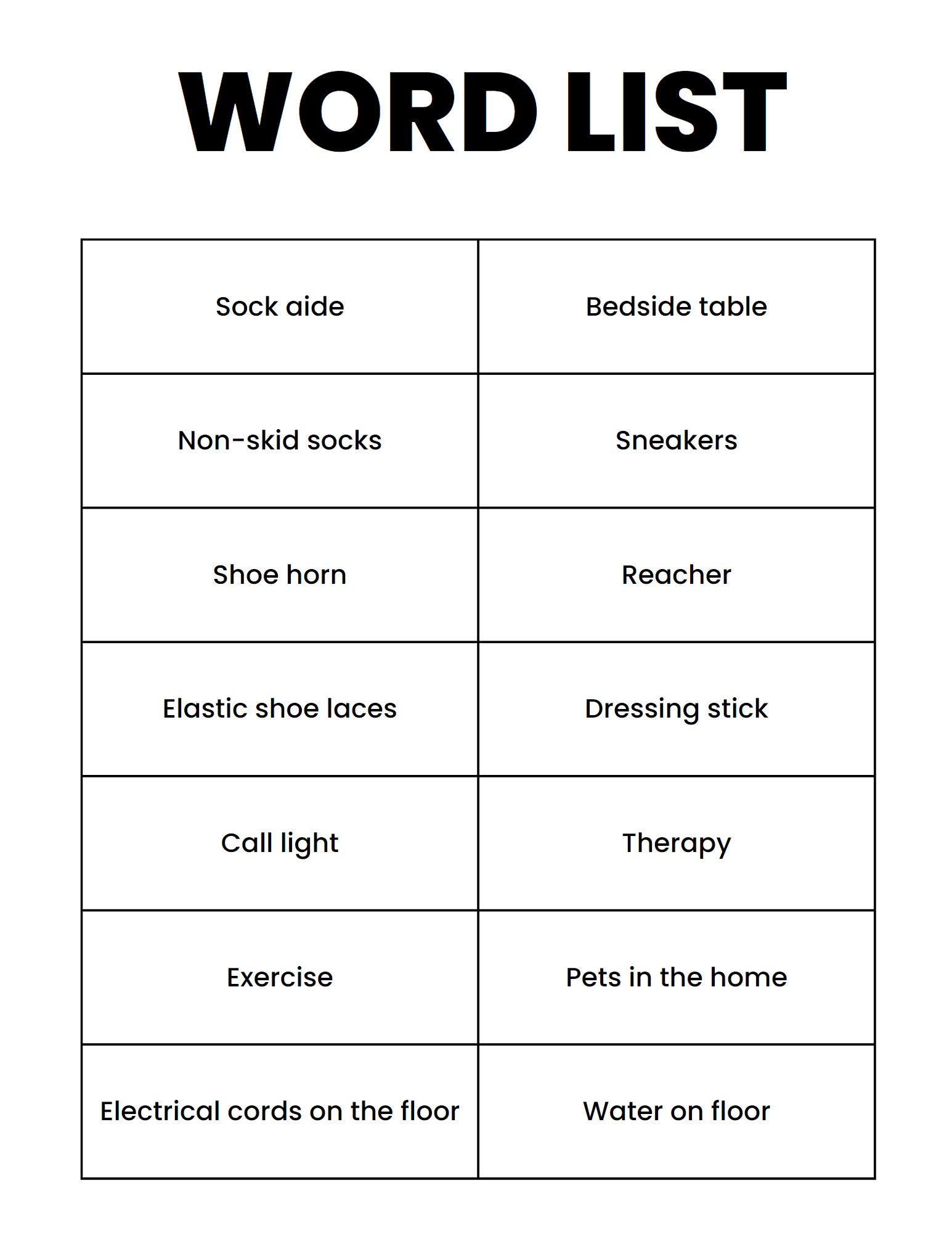 Speech Therapy- Group or Individual Fall Safety BINGO - Etsy