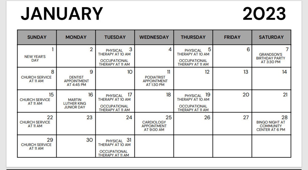 Speech Therapy in the SNF- CALENDAR TASK - Etsy