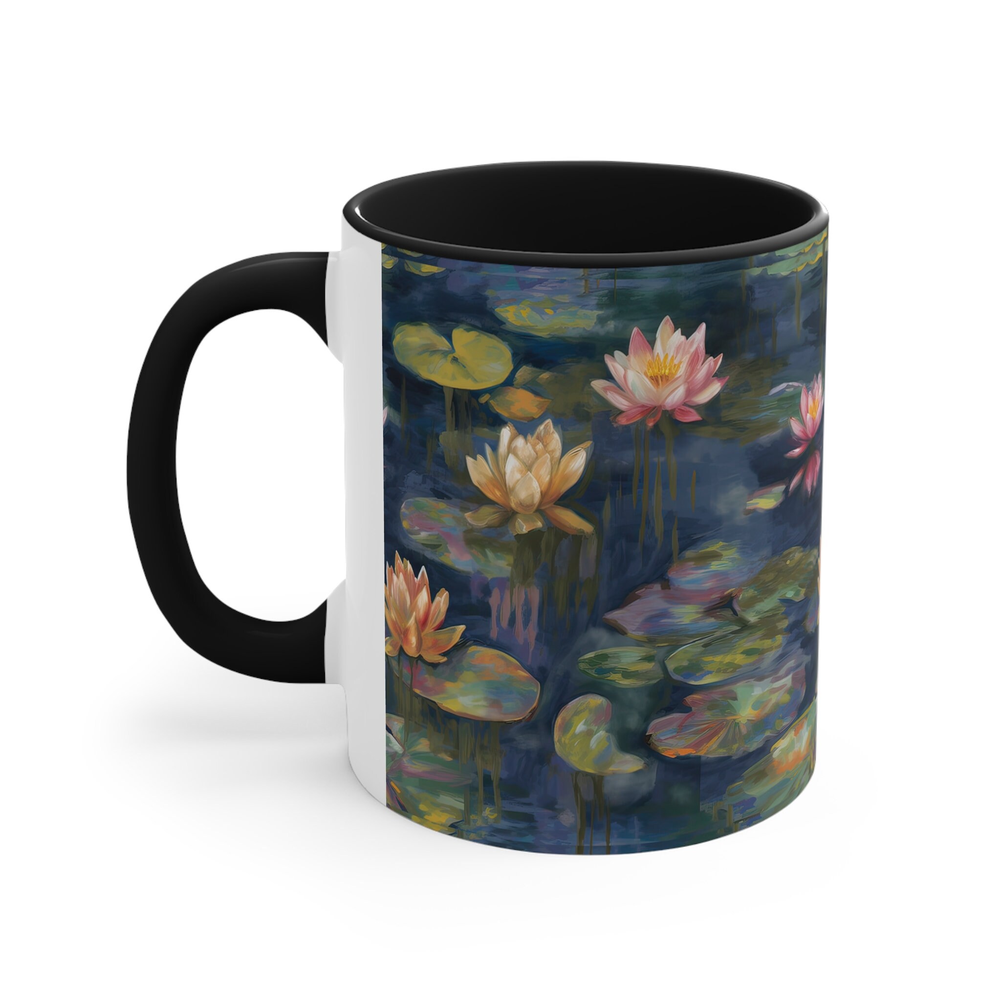 Monet Mug - Water Lilies Claude Monet Inspired Mug - 11oz, Ceramic ...