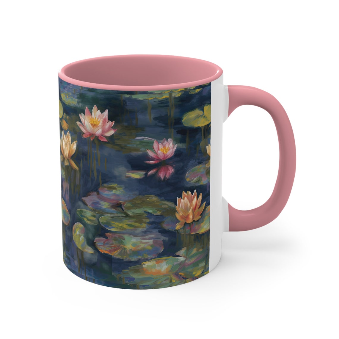 Monet Mug - Water Lilies Claude Monet Inspired Mug - 11oz, Ceramic ...