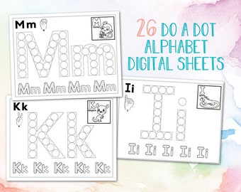 Do a Dot Alphabet Printable Trace Letters of the Alphabet Worksheets ...