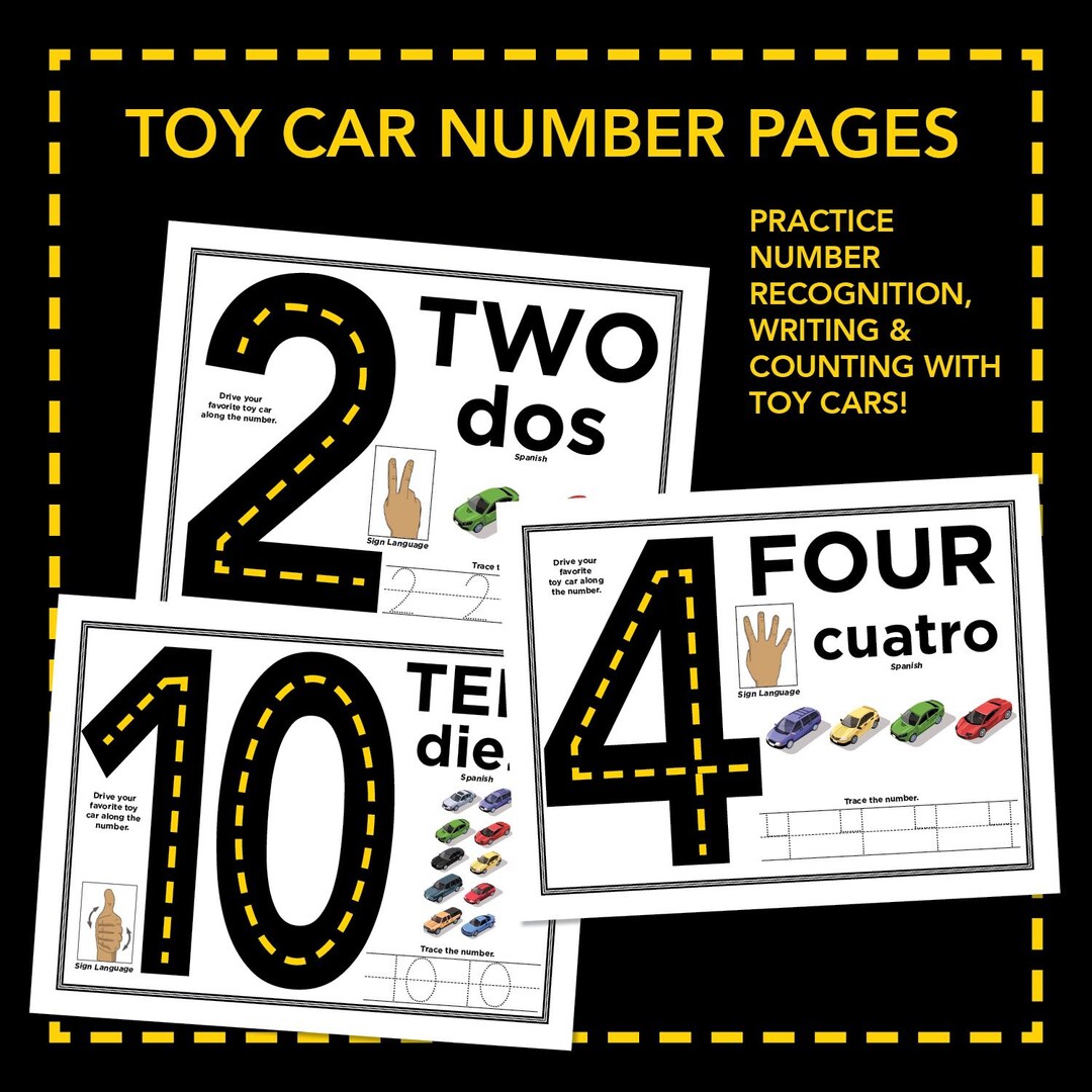 Toddler and Preschool Number Practice Sheets - Etsy