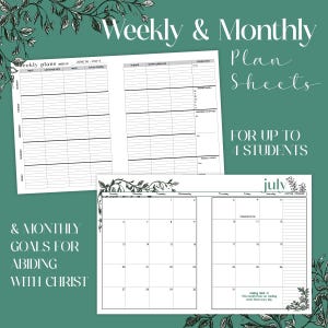 4 Student 2025-2026 Homeschool Planner - Etsy