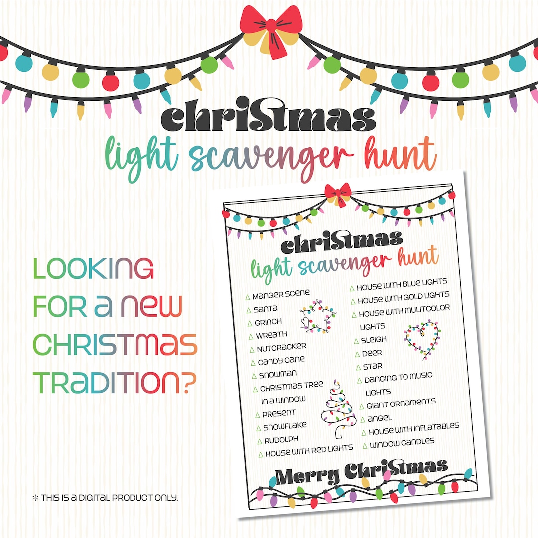 Christmas Light Scavenger Hunt - Etsy