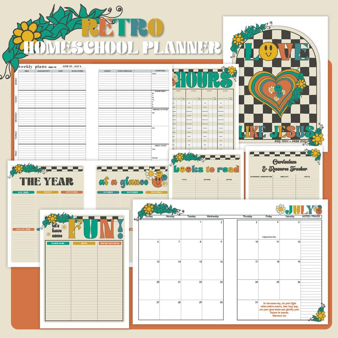 3 Student 2025-2026 Homeschool Planner - Etsy