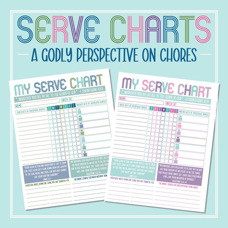 Chore Service Chart - Etsy