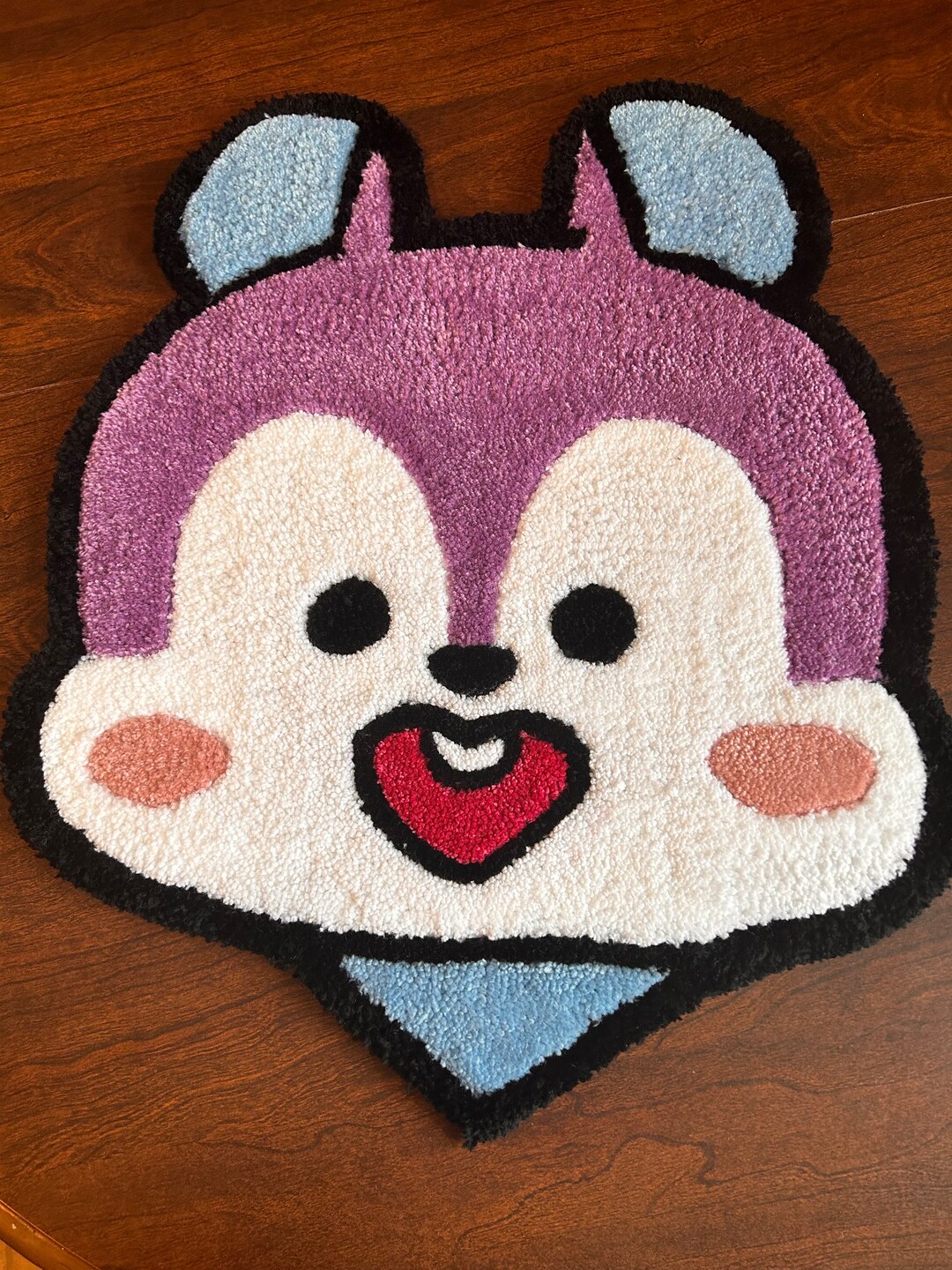 Cute Chipmunk Tufted Rug, Mini Rug, K-POP - Etsy