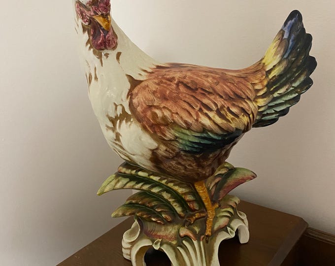 Vintage Intrada Italy Ceramic Rooster Sculpture, Tuscan Decor - Etsy
