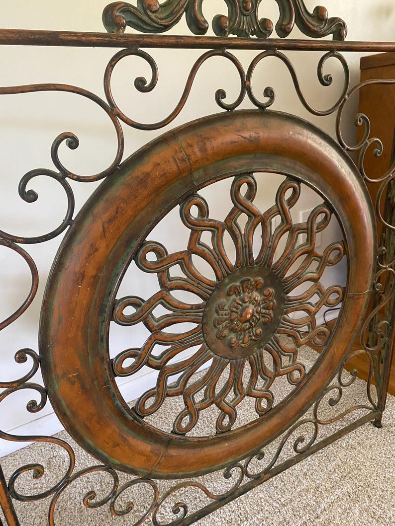 Decorative Wrought Iron Fireplace Screen, Hearth Guard, Fireplace Decor ...