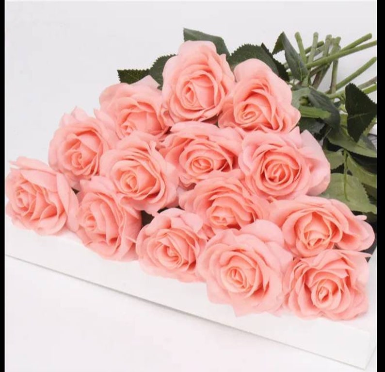 Blush Pink Real Touch Silk Roses/diy Florals /wedding Decorations /home ...