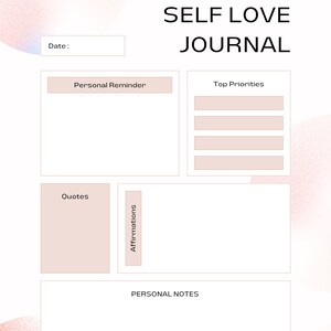 Digital Self-love Journal - Etsy