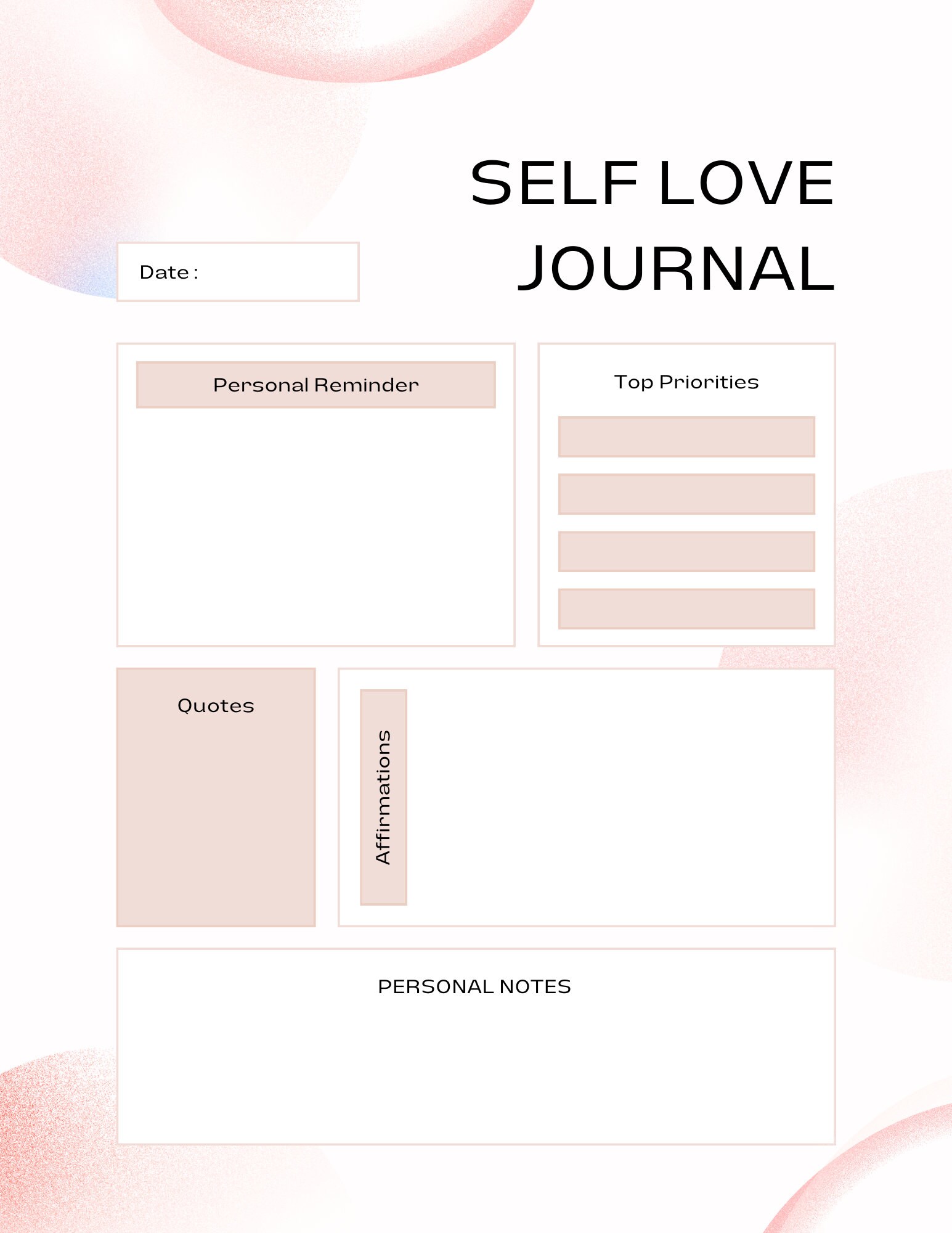 Digital Self-love Journal - Etsy