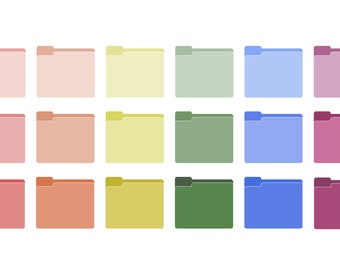 Bright Rainbow Folder Icons Folder Icon Color Pack Mac OS Systems ...