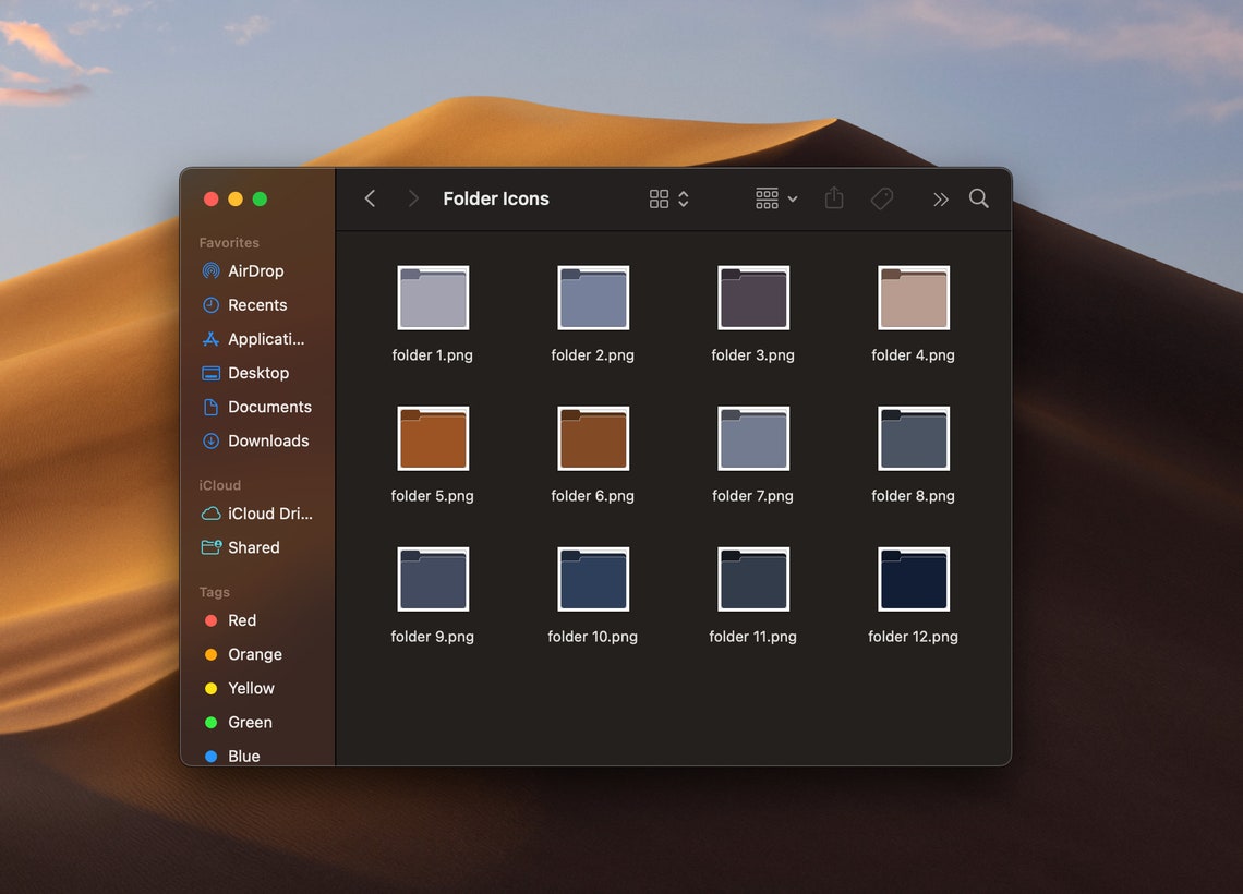 Desktop Folder Icons Mac OS Mojave - Etsy