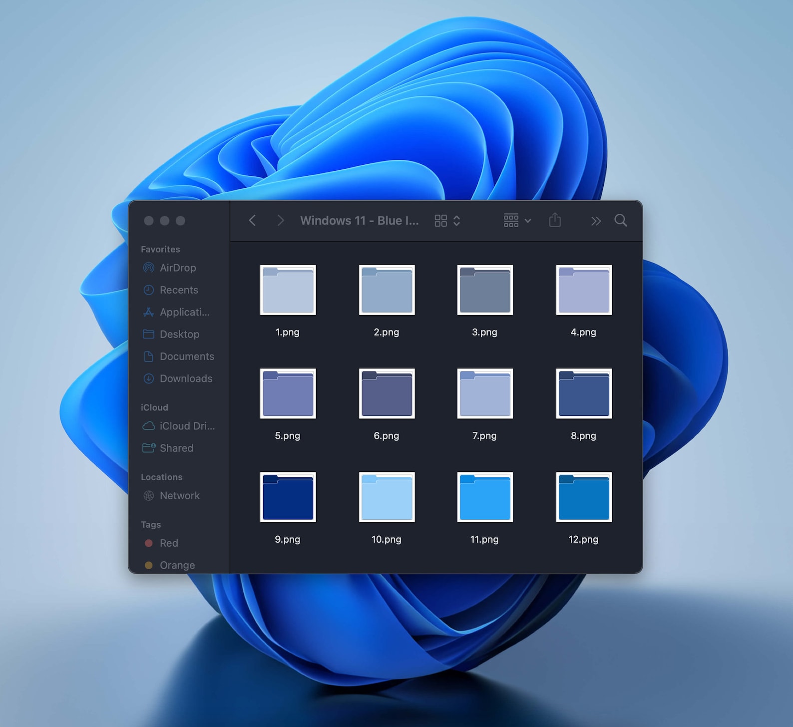 Desktop Folder Icons | Windows 11 Default Blue - Etsy