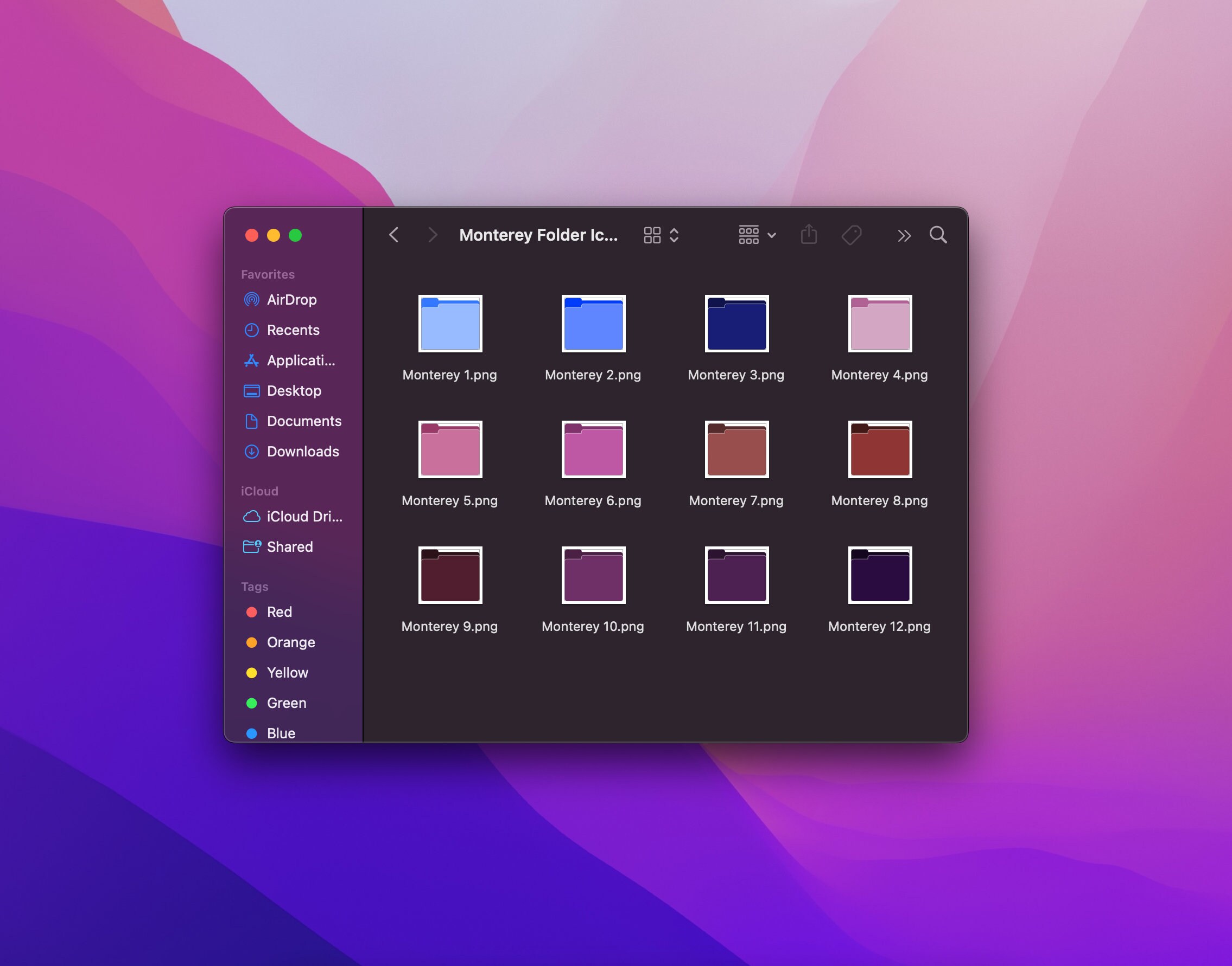 Desktop Folder Icons | Mac OS Monterey - Etsy
