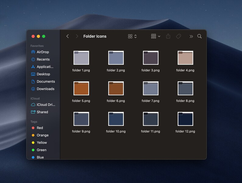 Desktop Folder Icons Mac OS Mojave - Etsy