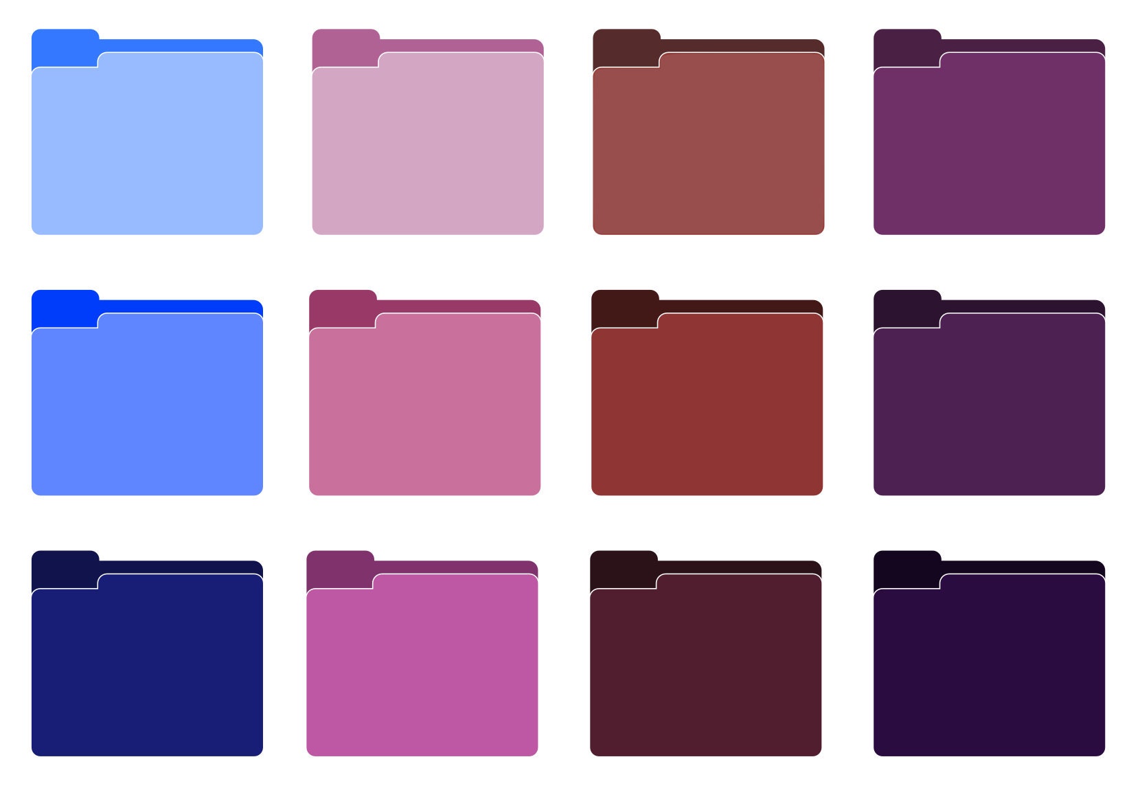 Desktop Folder Icons | Mac OS Monterey - Etsy
