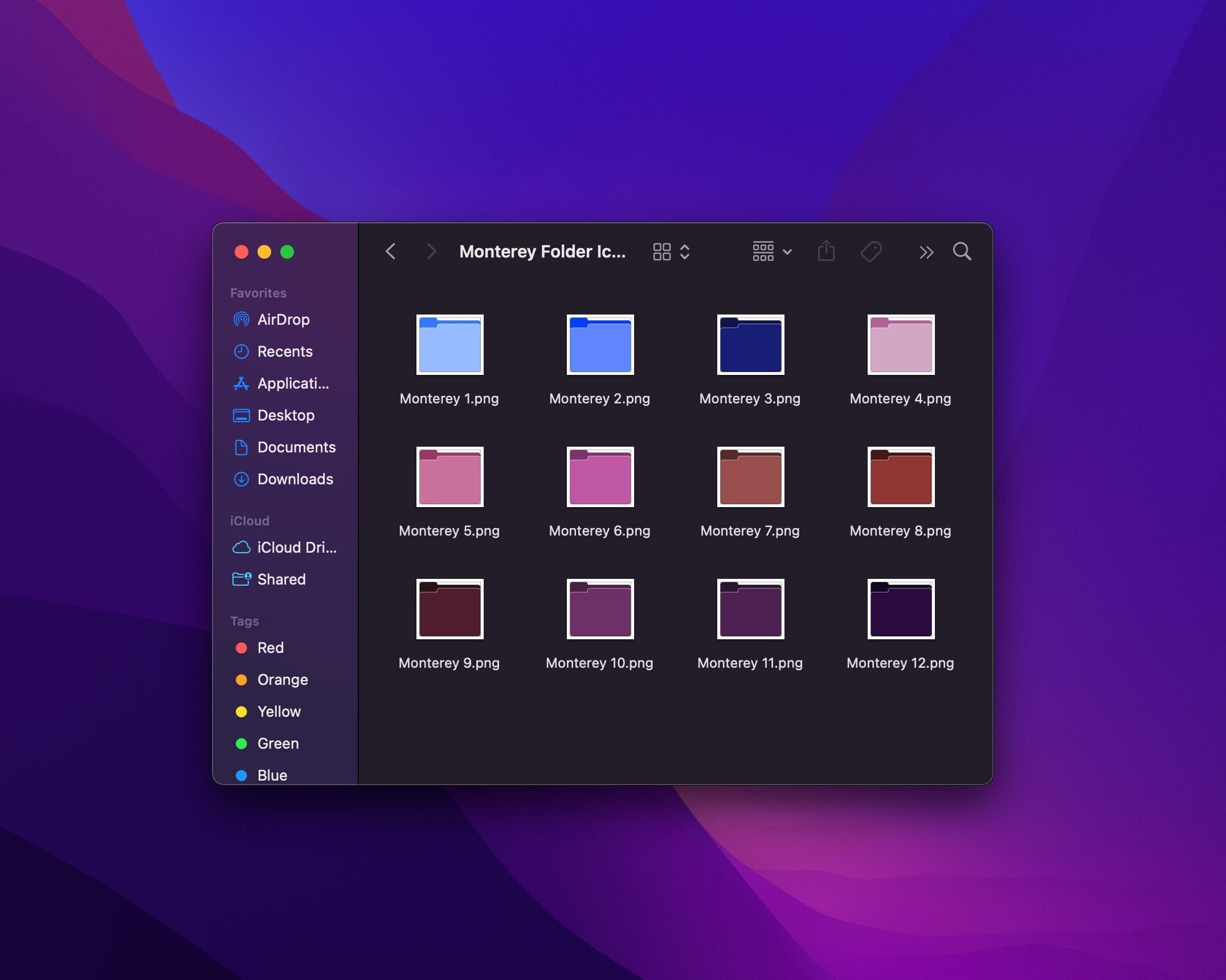 Desktop Folder Icons | Mac OS Monterey - Etsy