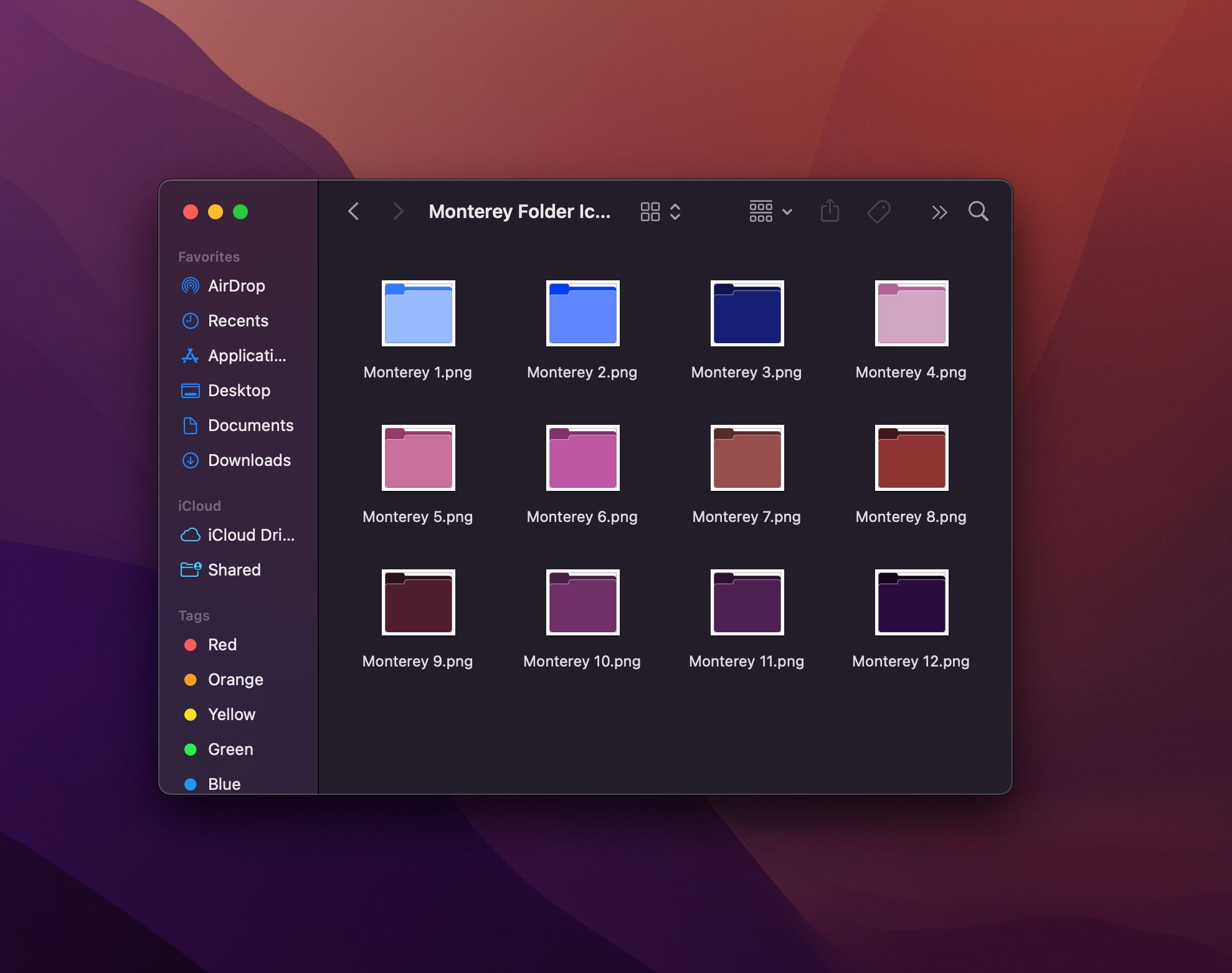 Desktop Folder Icons | Mac OS Monterey - Etsy