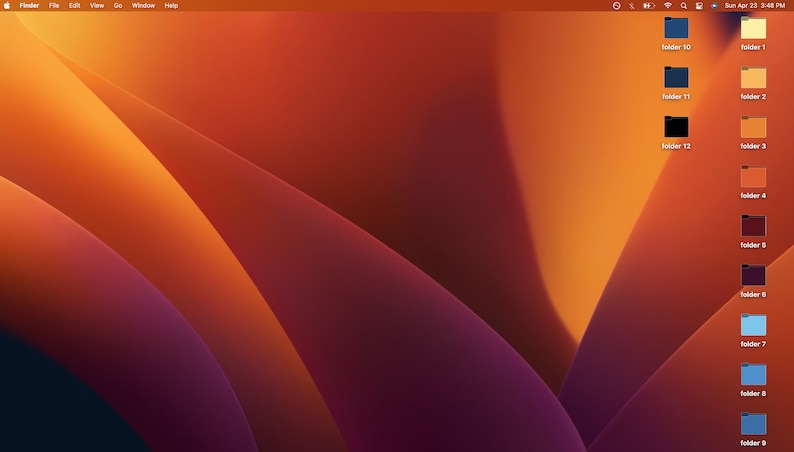 Desktop Folder Icons | Mac OS Ventura - Etsy