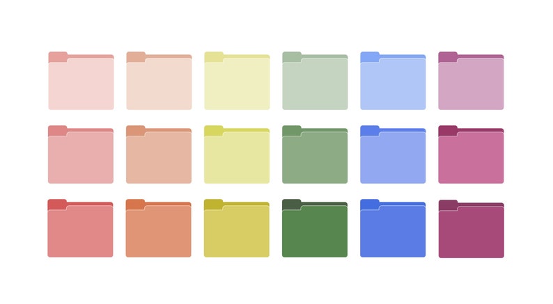 Desktop Folder Icons | Rainbow - Etsy