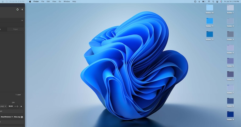 Desktop Folder Icons Windows 11 Default Blue - Etsy Australia