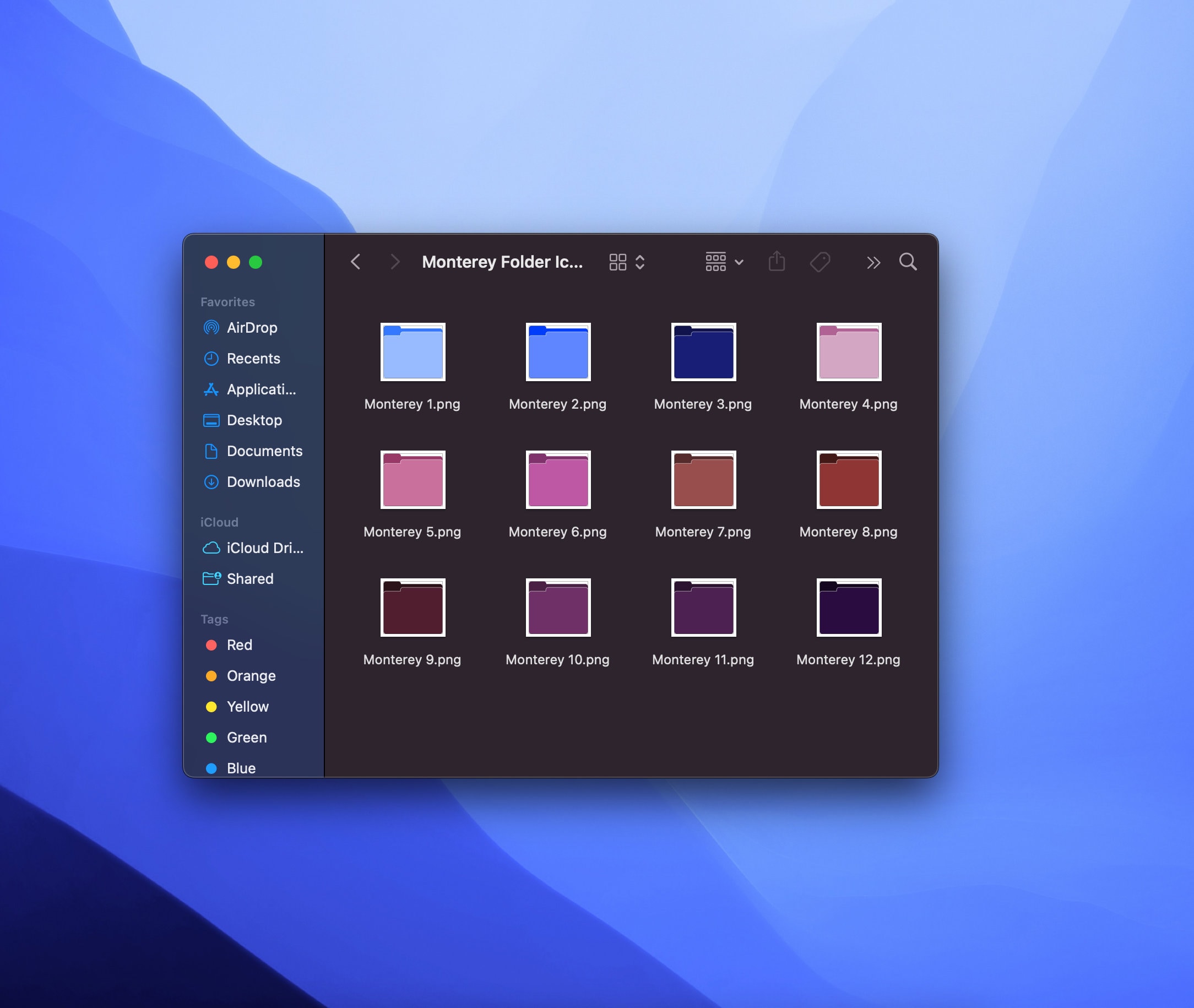 Desktop Folder Icons | Mac OS Monterey - Etsy