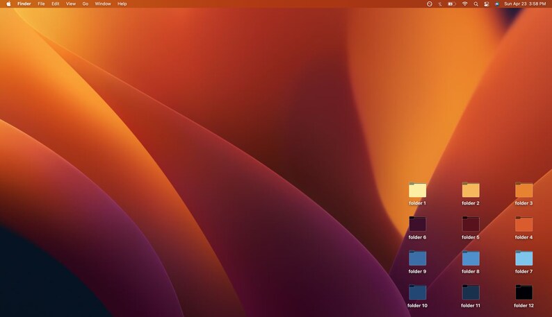 Desktop Folder Icons | Mac OS Ventura - Etsy