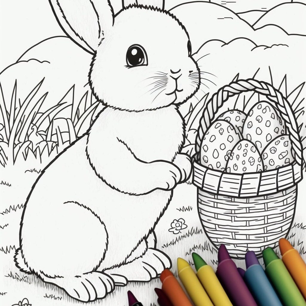 Easter Coloring Pages, Easter Coloring Pages for Kids, Easter Printable ...
