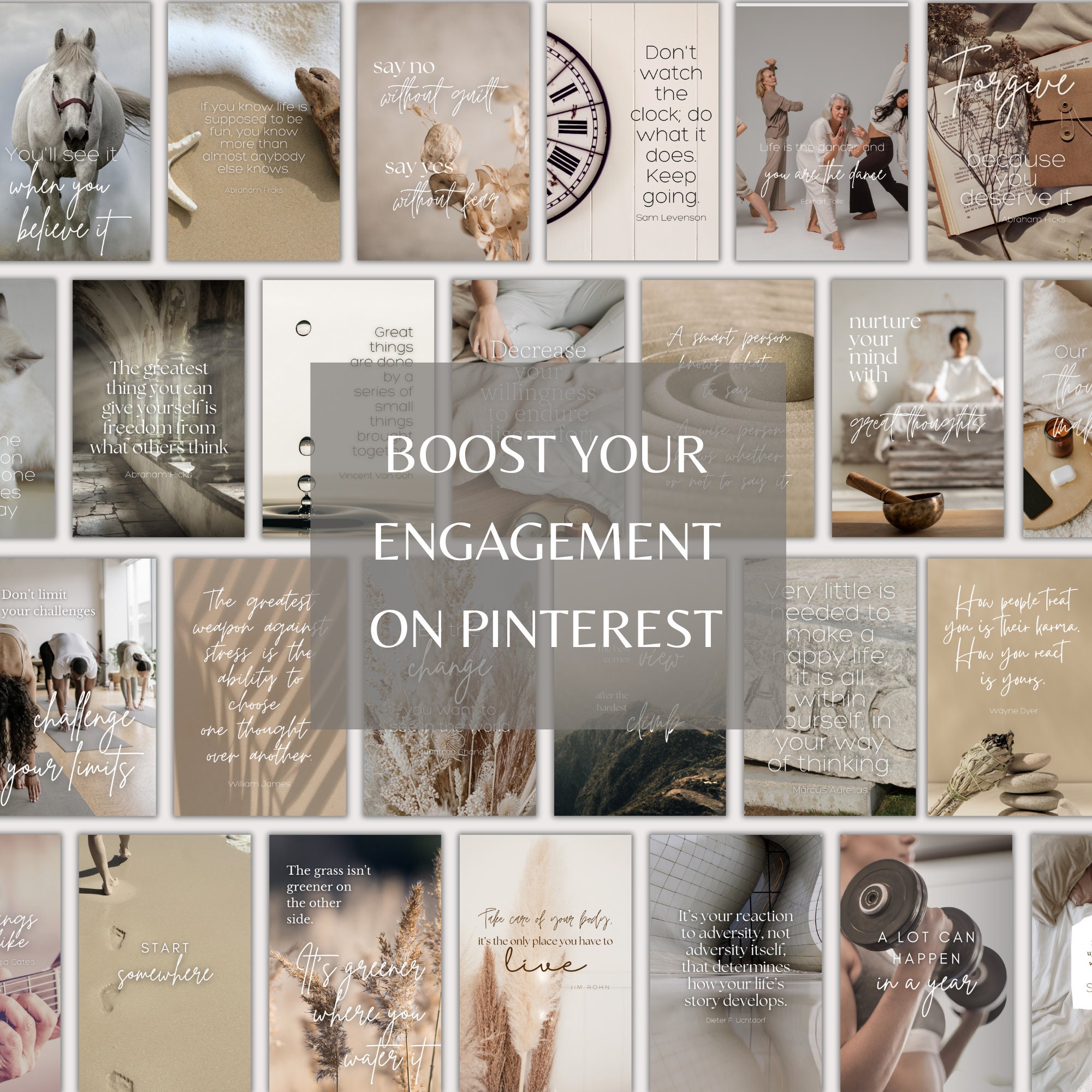 Inspirational & Motivational Quotes Pinterest Pins Canva - Etsy