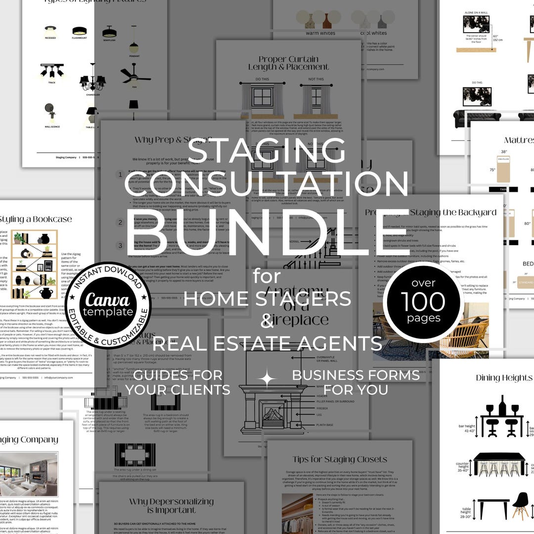 Home Staging Consultation Report Template Bundle | Checklists, Guides ...