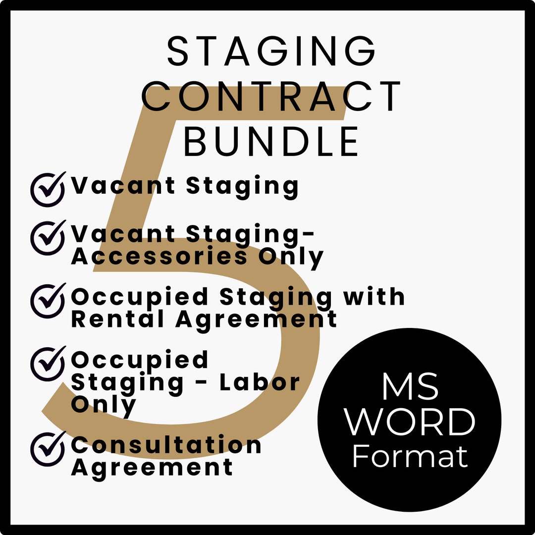 Home Staging Contract Template Bundle | MS Word Format | 5 Services ...