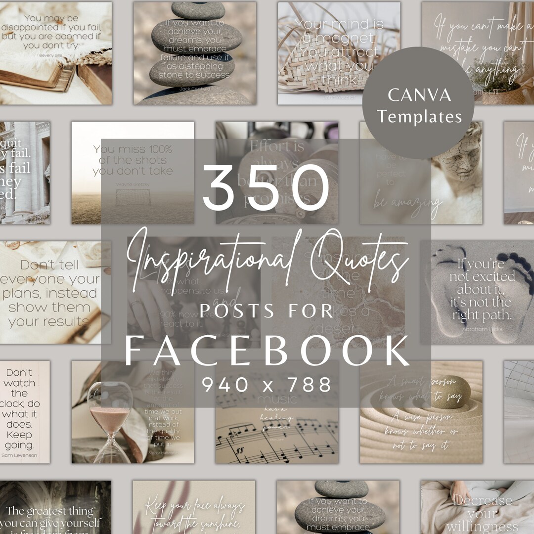 Inspirational & Motivational Quotes Facebook Posts | Canva Templates ...