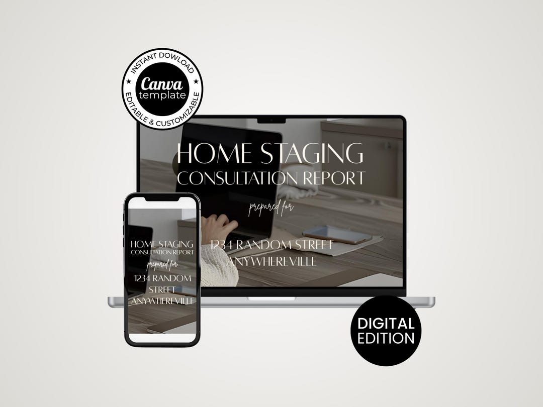 Home Staging Consultation Report Template for Real Estate Stagers ...