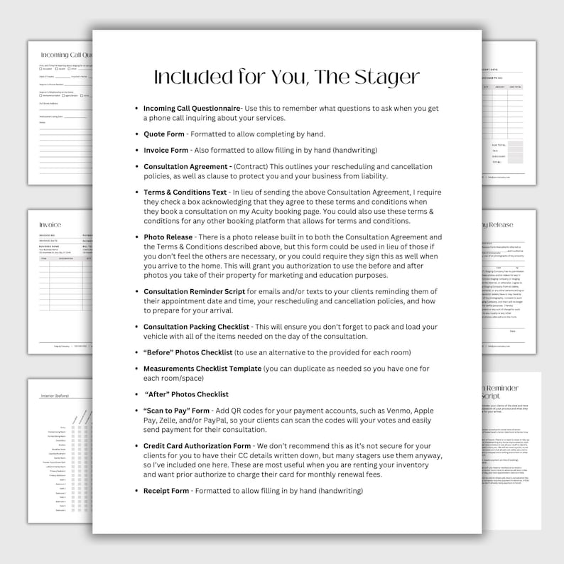 Home Staging Consultation Report Template Bundle | Checklists, Guides ...