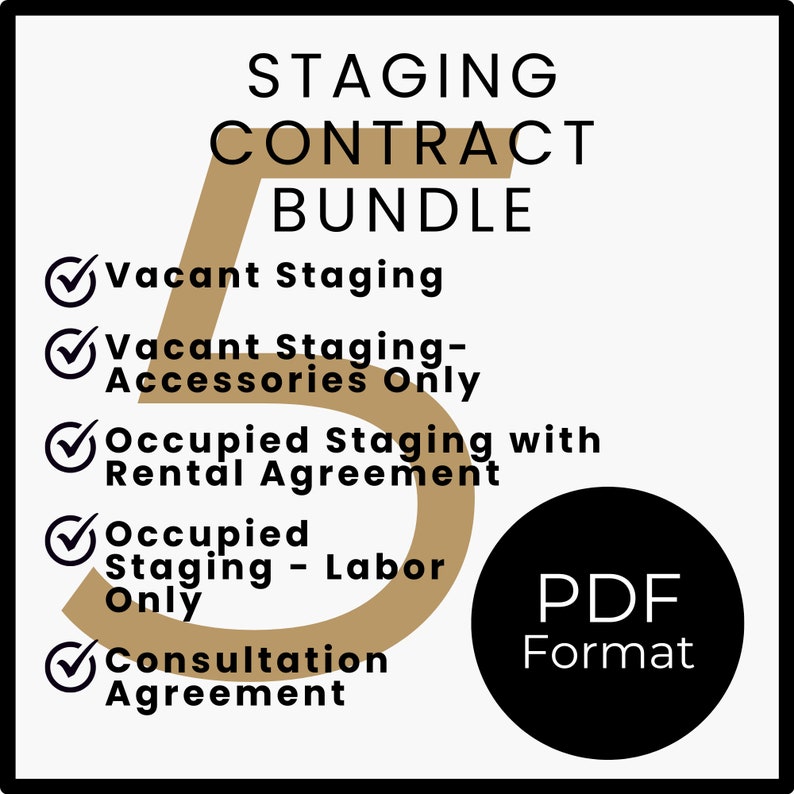 Home Staging Business Contract Bundle | PDF Format | 5 Agreement ...
