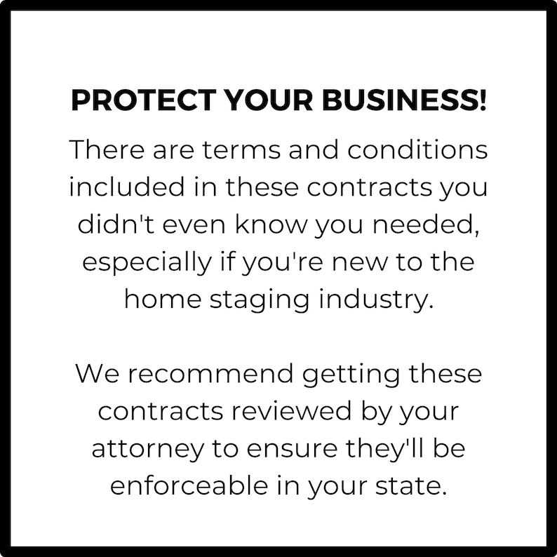 Home Staging Business Contract Bundle | PDF Format | 5 Agreement ...