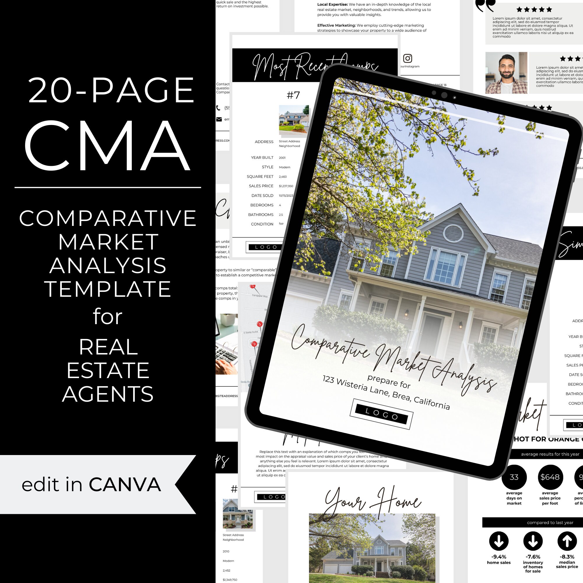 Real Estate CMA Packet | Comparative Market Analysis Guide | Canva ...