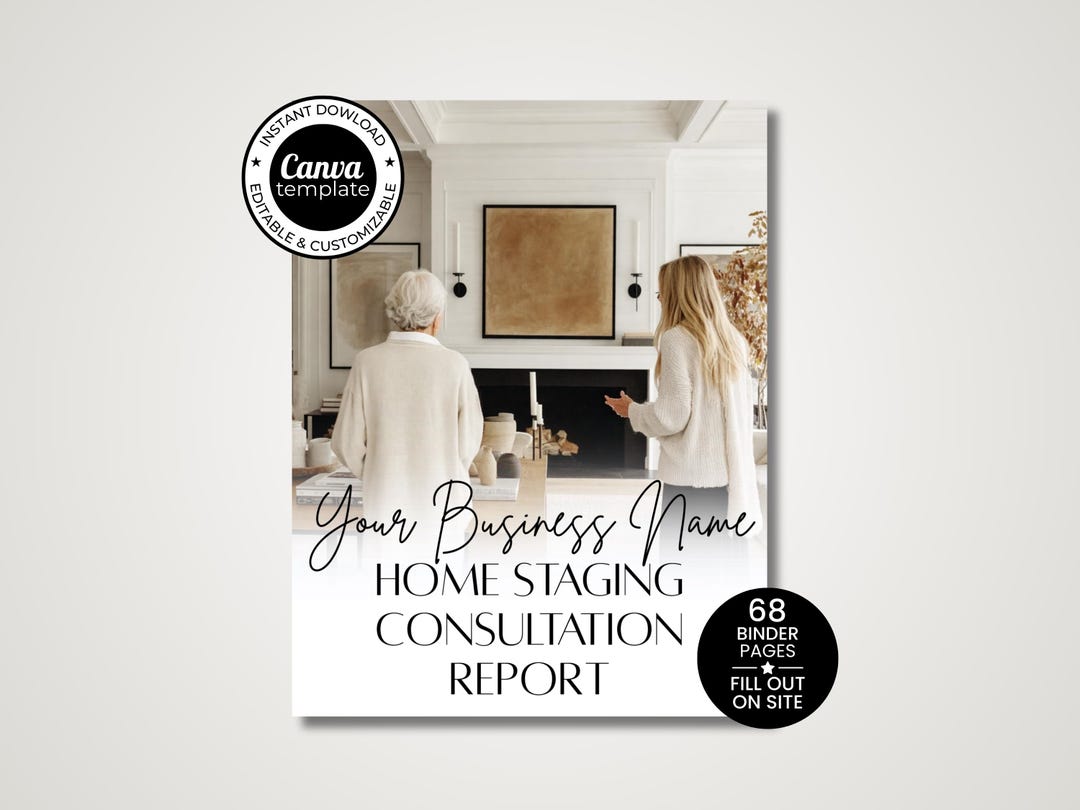 Home Staging Consultation Report Template for Real Estate Stagers ...