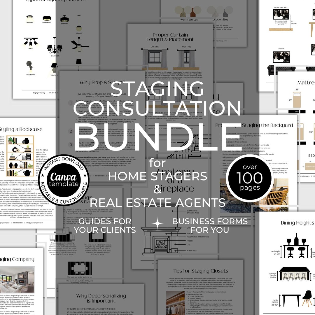 Home Staging Consultation Kit | Checklists, Guides, Contract & Business ...