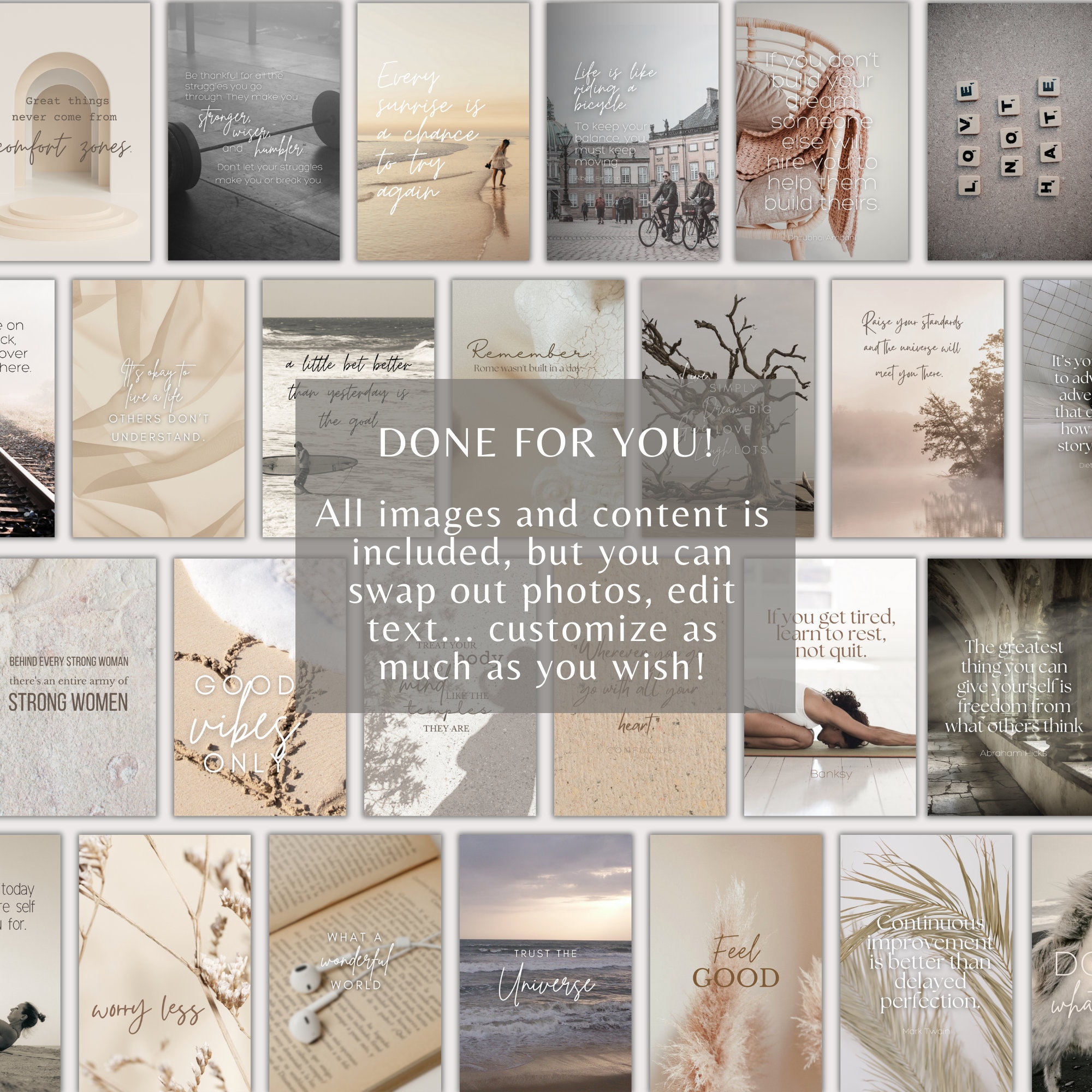 Inspirational & Motivational Quotes Pinterest Pins Canva - Etsy