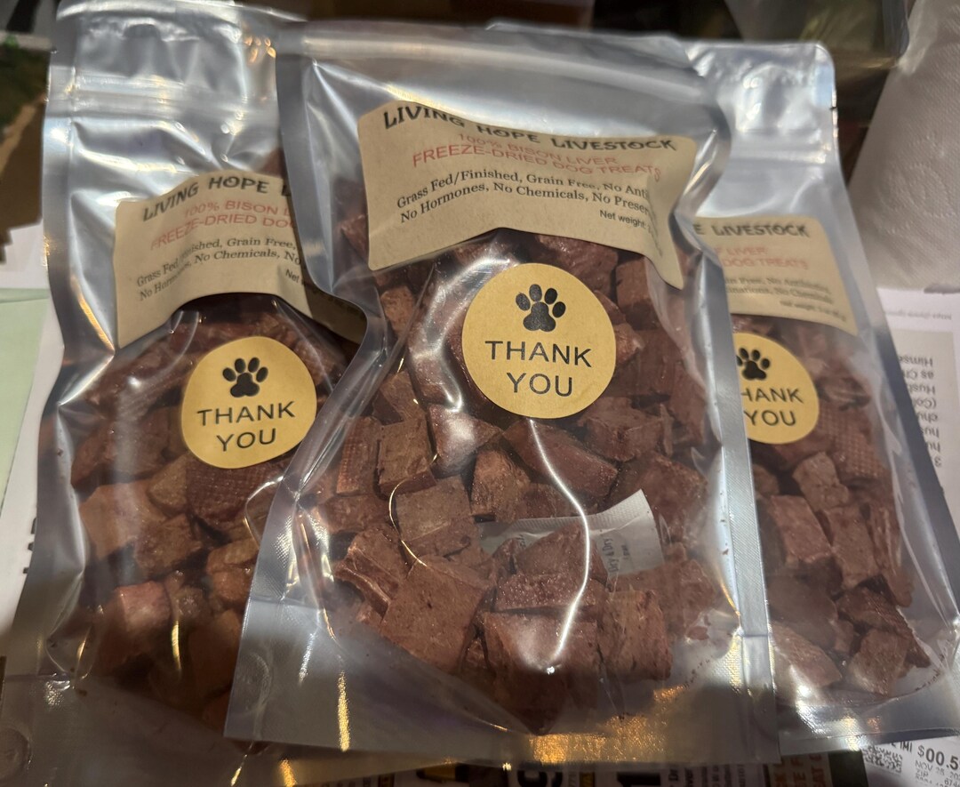 Freeze Dried Raw Beef Liver -all Natural Dog or Cat Treats - Prepared Raw Beef Liver Freeze ...